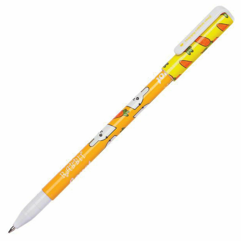 Ручка шариковая CENTRUM "Rabbit. Carrot", синяя, корпус с печатью, узел 0,7 мм, 83989, 5 шт