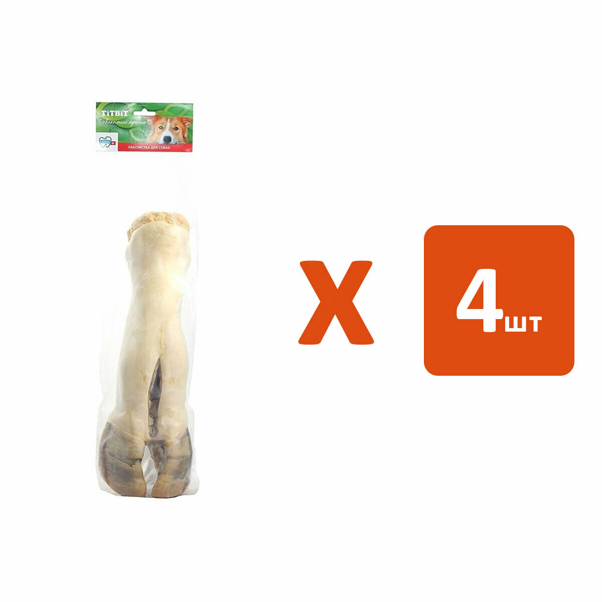 Лакомство TIT BIT для собак нога говяжья большая (1 шт х 4)