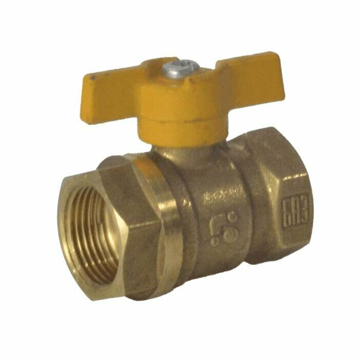 Кран шар лат газ А10/1 Ду15 Ру40 м/м полн баб БАЗ БАЗ. А10.1.15.40