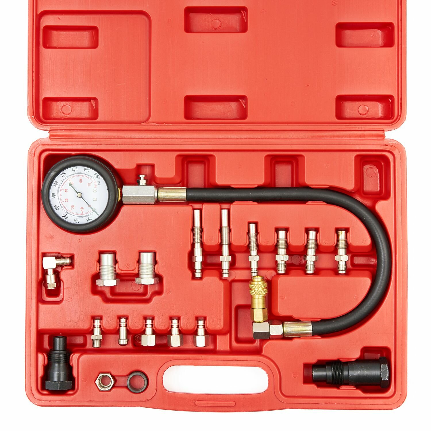 Компрессометр для дизельных двигателей с адаптерами (0-70 бар)