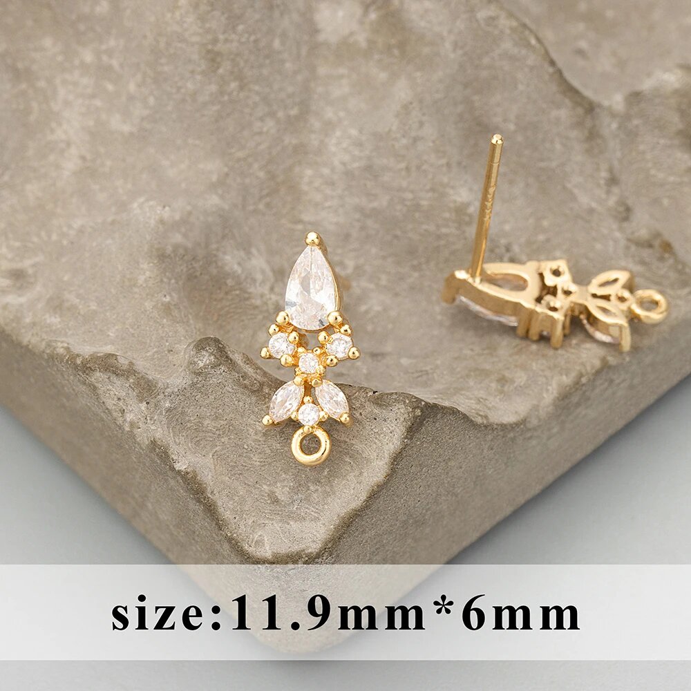 GUFEATHER подвески для сережек 18к золото с родиевым покрытием MD9402A