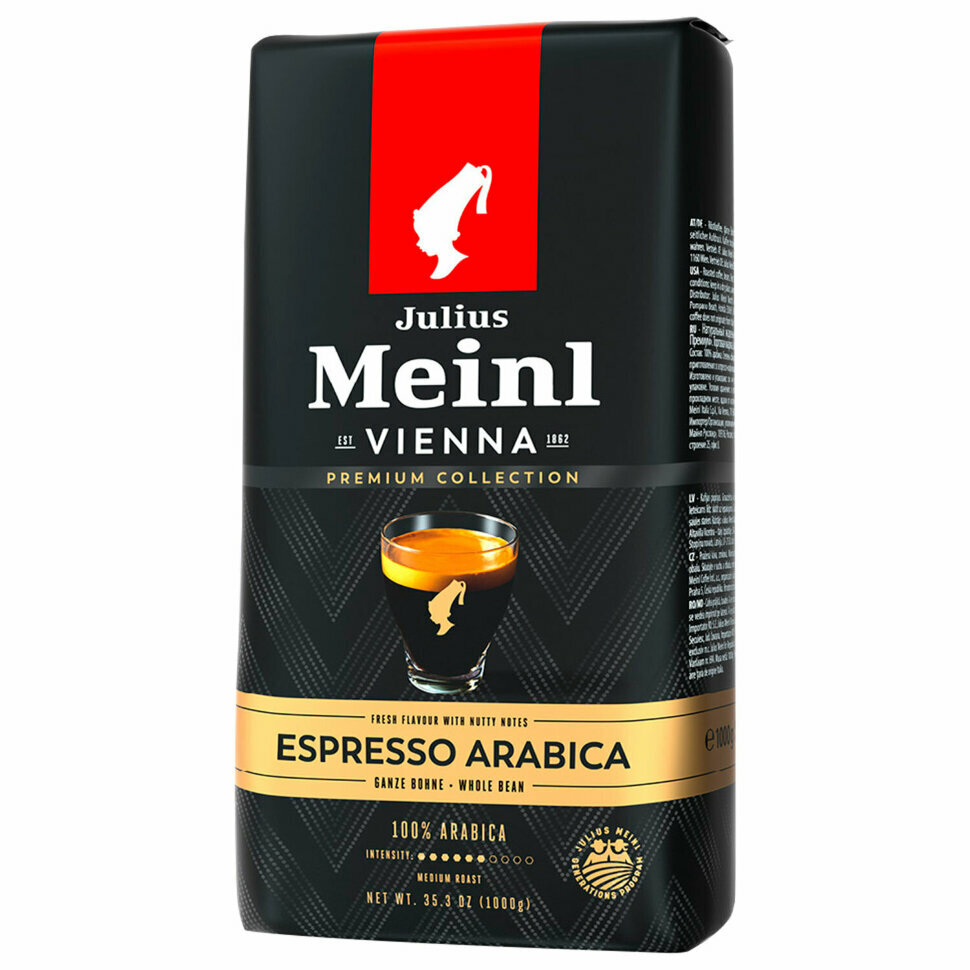 Кофе в зернах JULIUS MEINL "Espresso Arabica Premium Collection" 1 кг, арабика 100%, италия, 89532, 622743