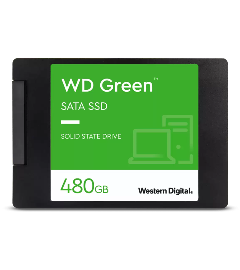 Western Digital SSD Green 480Gb SATA-III 2,5”/7мм 3D NAND WDS480G3G0A, 1 year