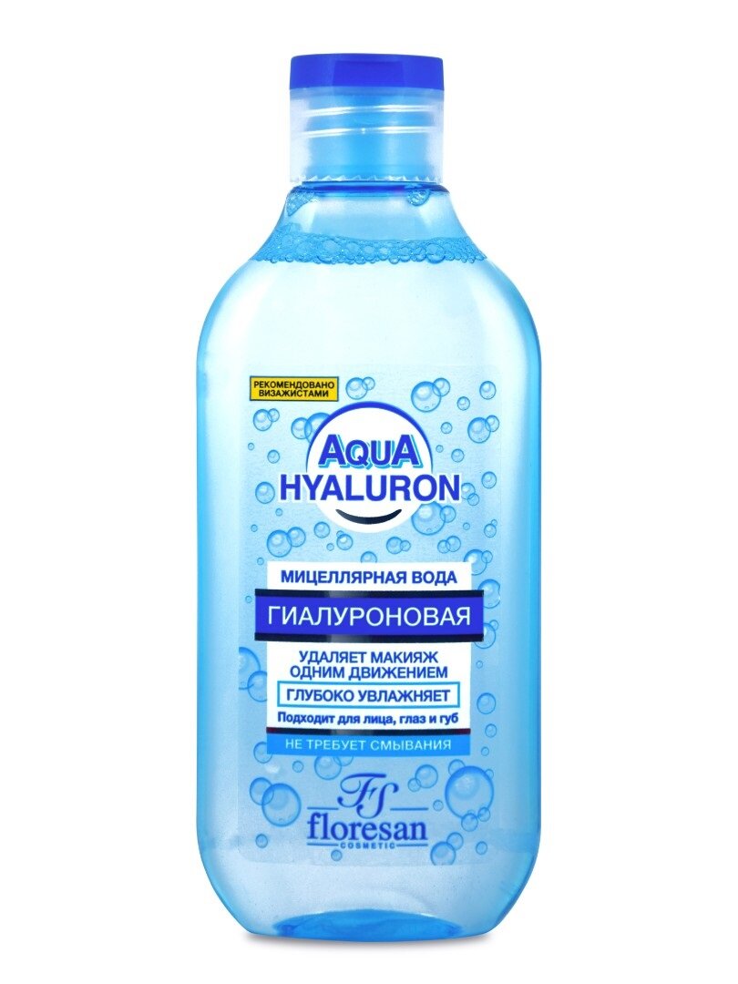 Мицеллярная вода Floresan, AQUA HYALURON, гиалуроновая, 300 мл