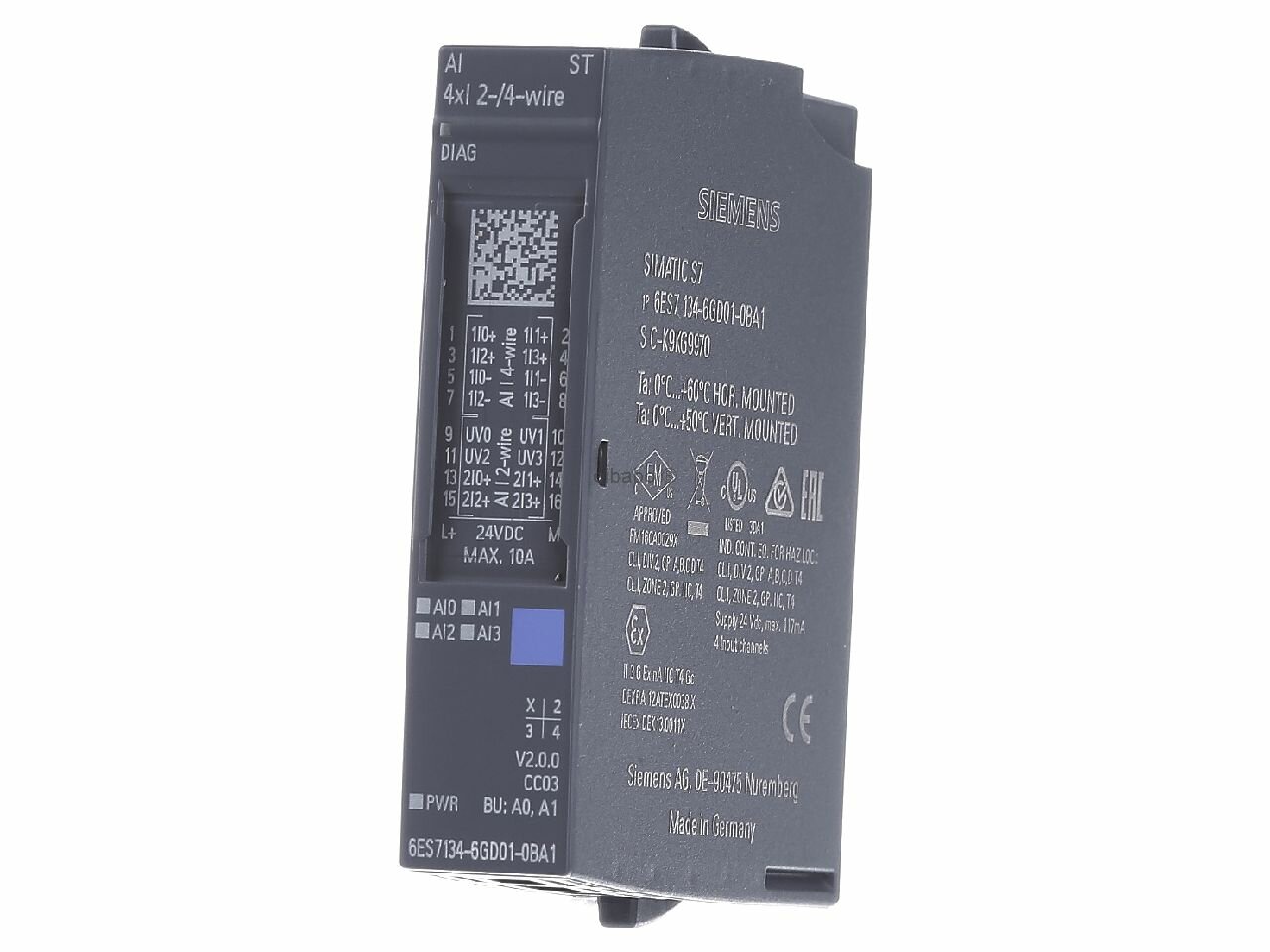 Аналоговый модуль Siemens 6ES7134-6GD01-0BA1 Fieldbus 4 In / 0 Out 4047623409212