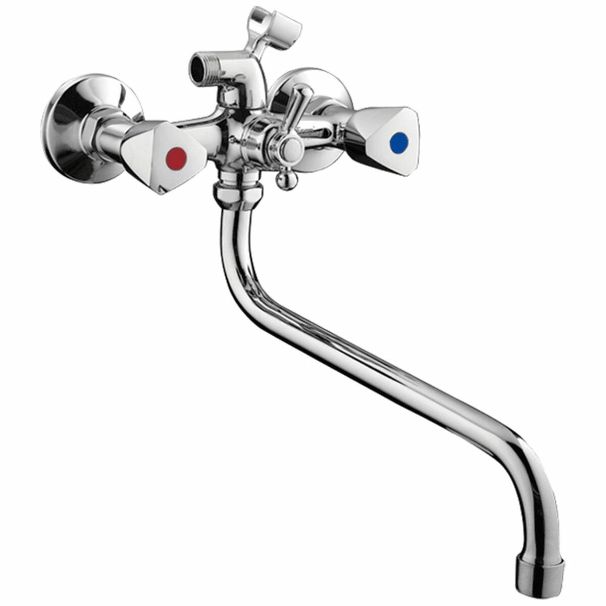 Смеситель для ванны с душем Fashun A2211, с длинным изливом, хром