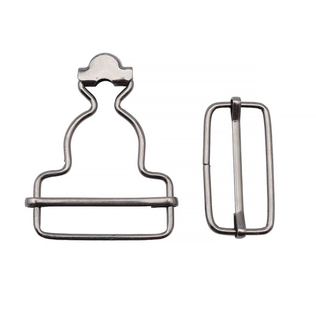 Пряжка для лямок комбинезона 31,5 мм, 20 шт, металлические, Айрис (черный никель)