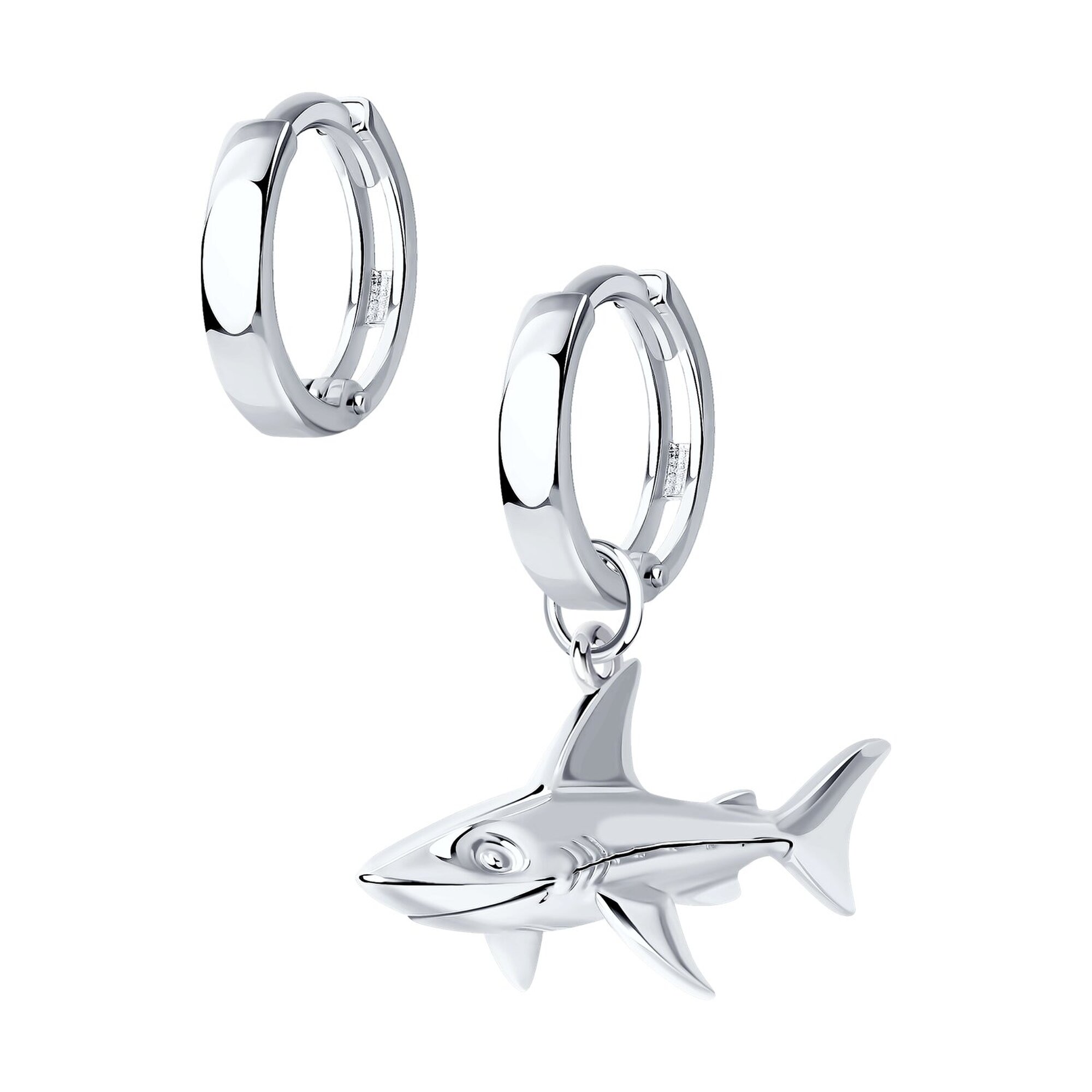 Серьги с подвесками, трансформеры, серебро, 925 проба, родирование