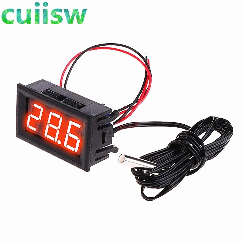 Цифровой термометр Cuiisw 12V с красной подсветкой