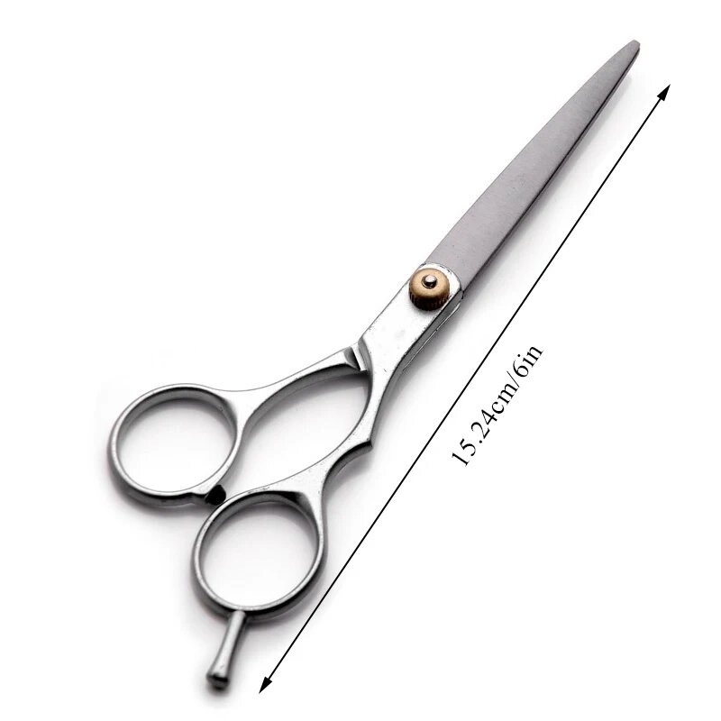 Парикмахерские ножницы из нержавеющей стали 6 дюймов silver-Flat shear