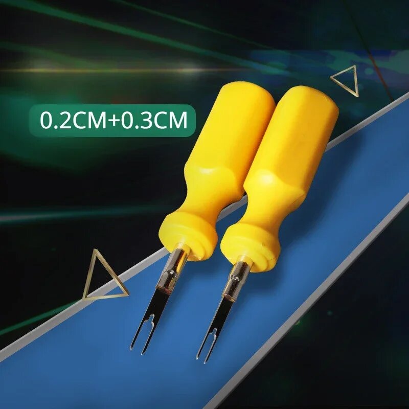 2 шт./компл, инструмент для удаления автомобильной вилки, съемник штифтов для ключей, съемник 2 мм, 3 мм, разъем электрического провода с ручкой, ремонт автомобиля