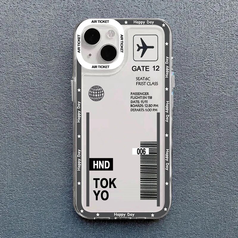 Чехол для iPhone 11, Style 5, билеты, путешествия