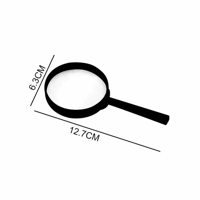 Лупы MOONBIFFY 3x, пластиковые, черные/красные/оранжевые/желтые/зеленые/синие/розовые 25mm, black