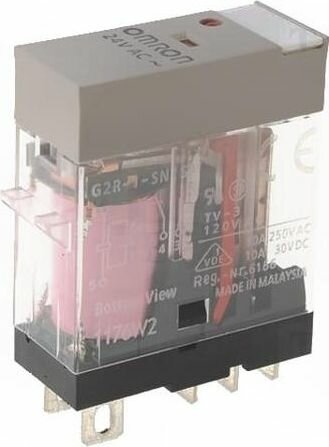 Реле OMRON G2R-1-SN-AC24(S) электромагнитное SPDT Uобмотки 24ВAC 10A/250ВAC 300Вт 1 шт