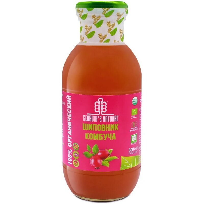 Комбуча GEORGIA'S NATURAL ORGANIC из шиповника /стекло/ 300мл