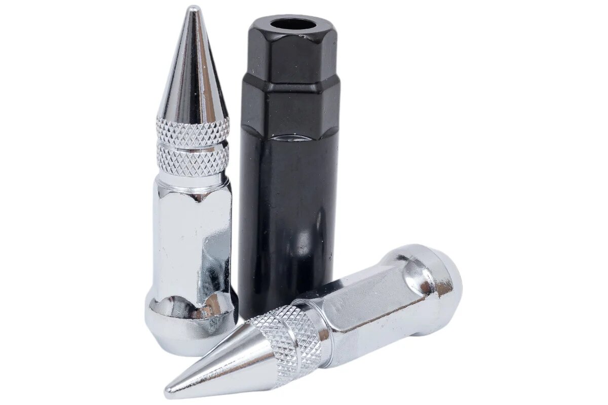 STARLEKS Комплект гаек тип Пика М1/2, высота 80мм Хром 20шт+1ключ KK911942SD/CR