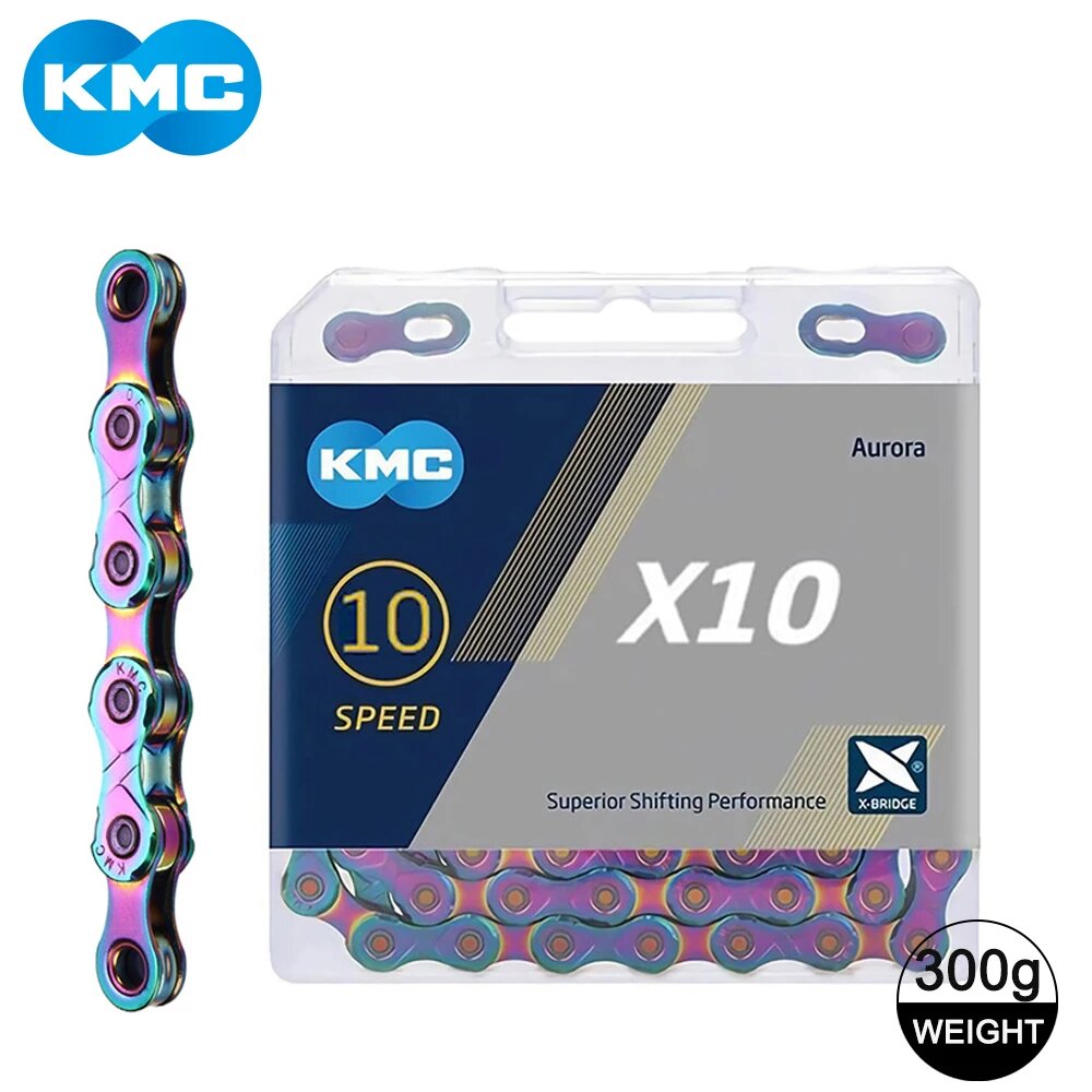 Цепь велосипедная KMC X10 Aurora 10S
