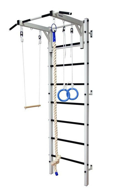 Спортивный элемент шведская стенка с турником для подъема переворотом