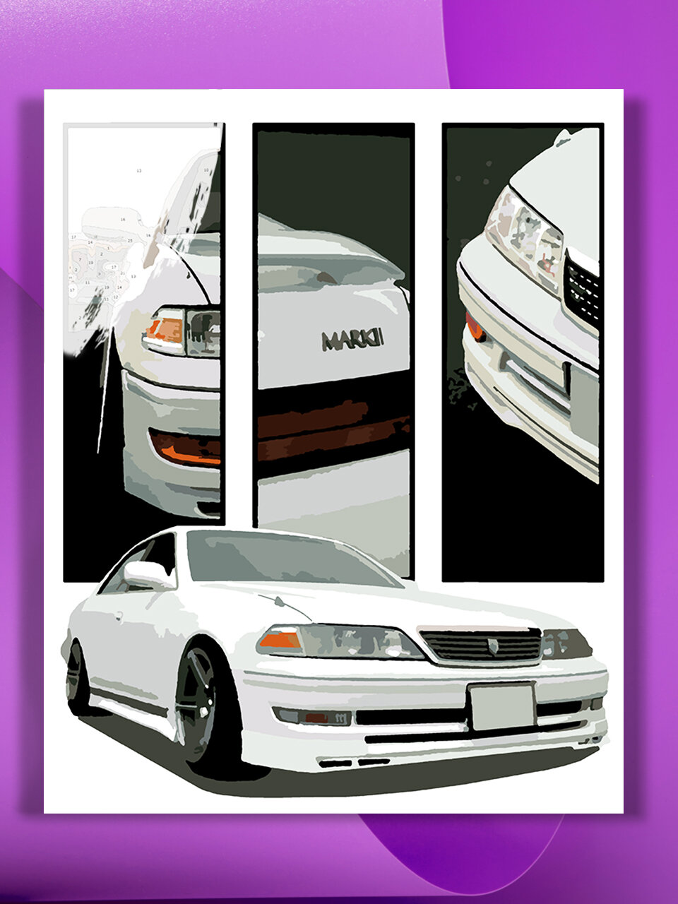 Картина по номерам на холсте Марк 2 Коллаж, 30 х 40 см