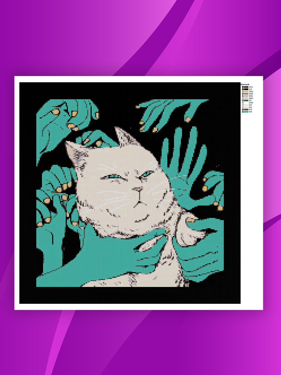 Алмазная мозаика без подрамника - вышивка Dont touch me 40 х 40 см