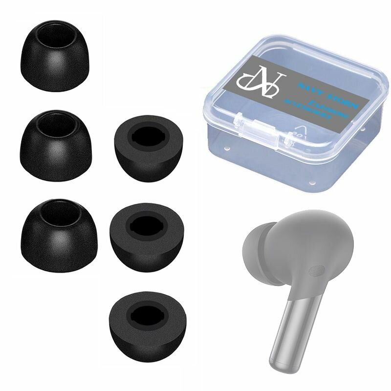 Сменные пенные амбушюры для OnePlus Buds Pro 2 (круглый, 3 пары: L, M, S)
