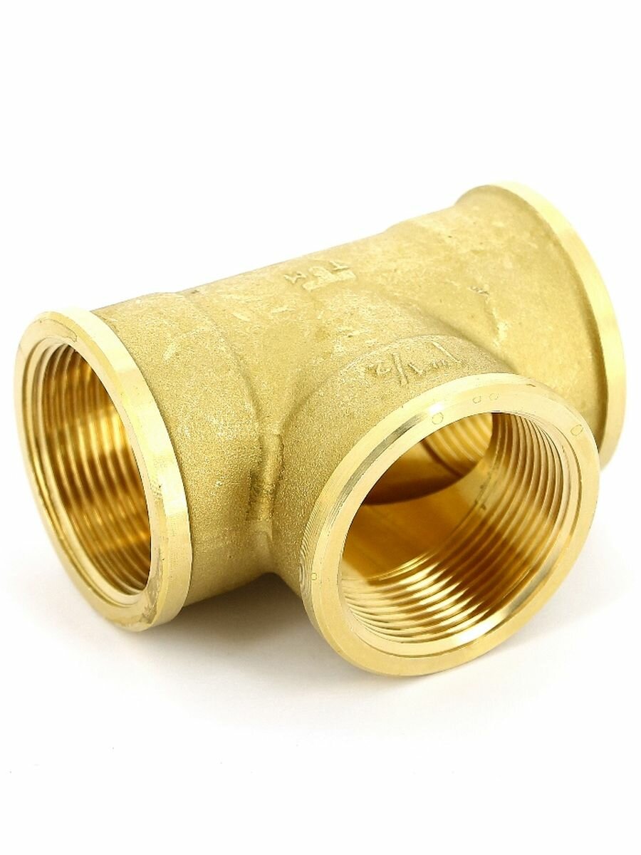 Тройник Tiemme 1.1/2"Вх1.1/2"Вх1.1/2"В латунь, 1500078(1570G080808)