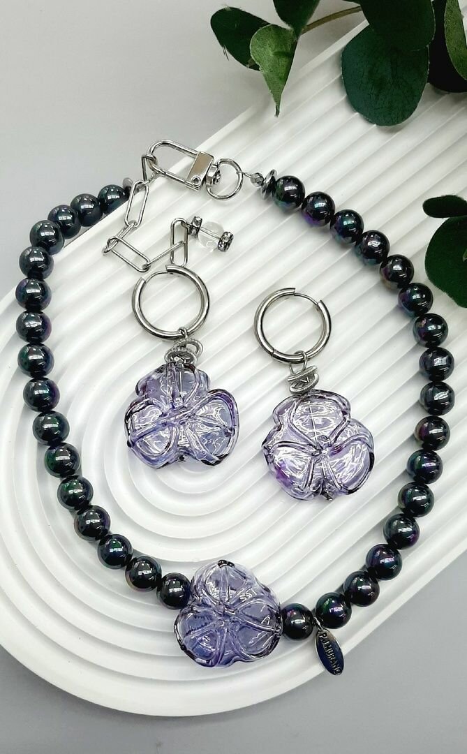 Чокер, стекло, муранское стекло