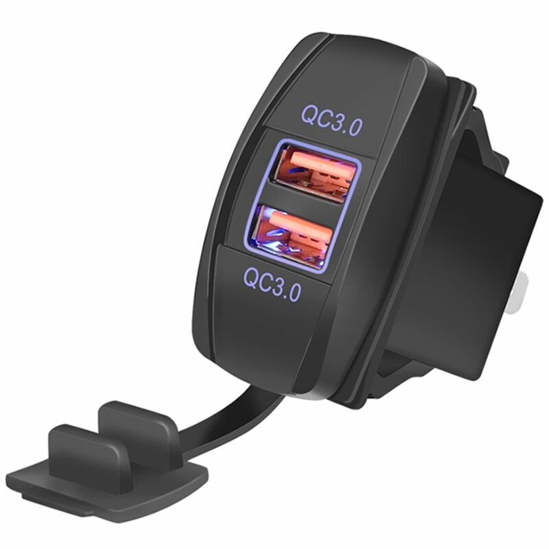 Двойной USB QC3.0 автомобильный разъем для зарядного устройства для телефона, разъем для быстрой зарядки, тип 3100 мА для мотоциклов, лодок, телефонов 12 В-24 В