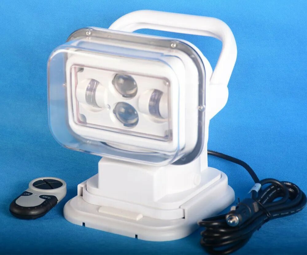 Фара-искатель, белая, ударопрочный корпус, 3 кВт, 60 Вт, IP67, пульт ДУ