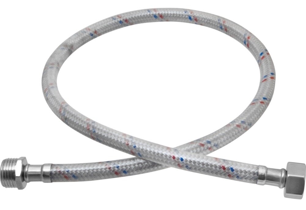 Гибкая подводка для воды MIXTON / Микстон для смесителей, внутренняя-наружная резьба, из нержавеющей стали и нейлона, диаметр 1/2дюйма, 0.5м, 1шт. / водоснабжение
