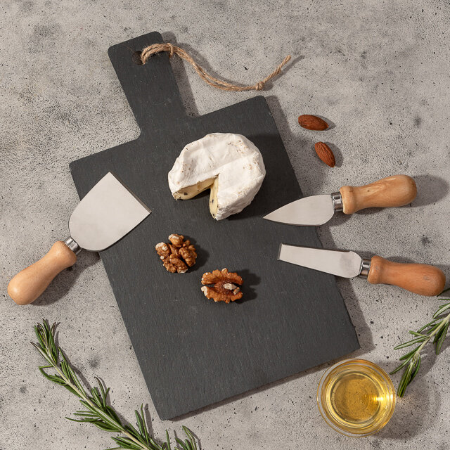 Доска для сыра с приборами Мелэйна 33*17 см, сланец, Koopman, 210000700