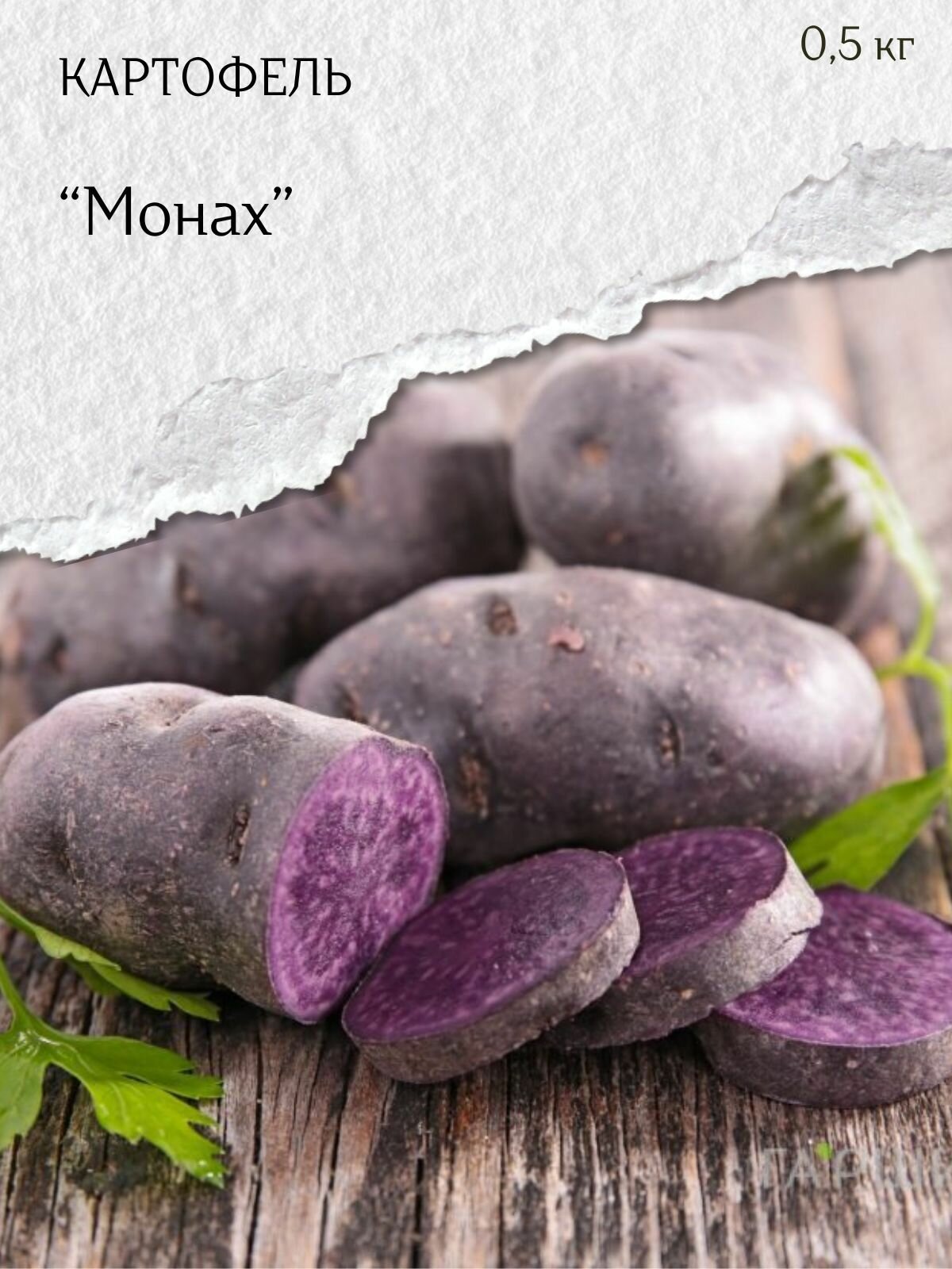 Картофель семенной фиолетовый Монах клубни на посадку 500 гр.