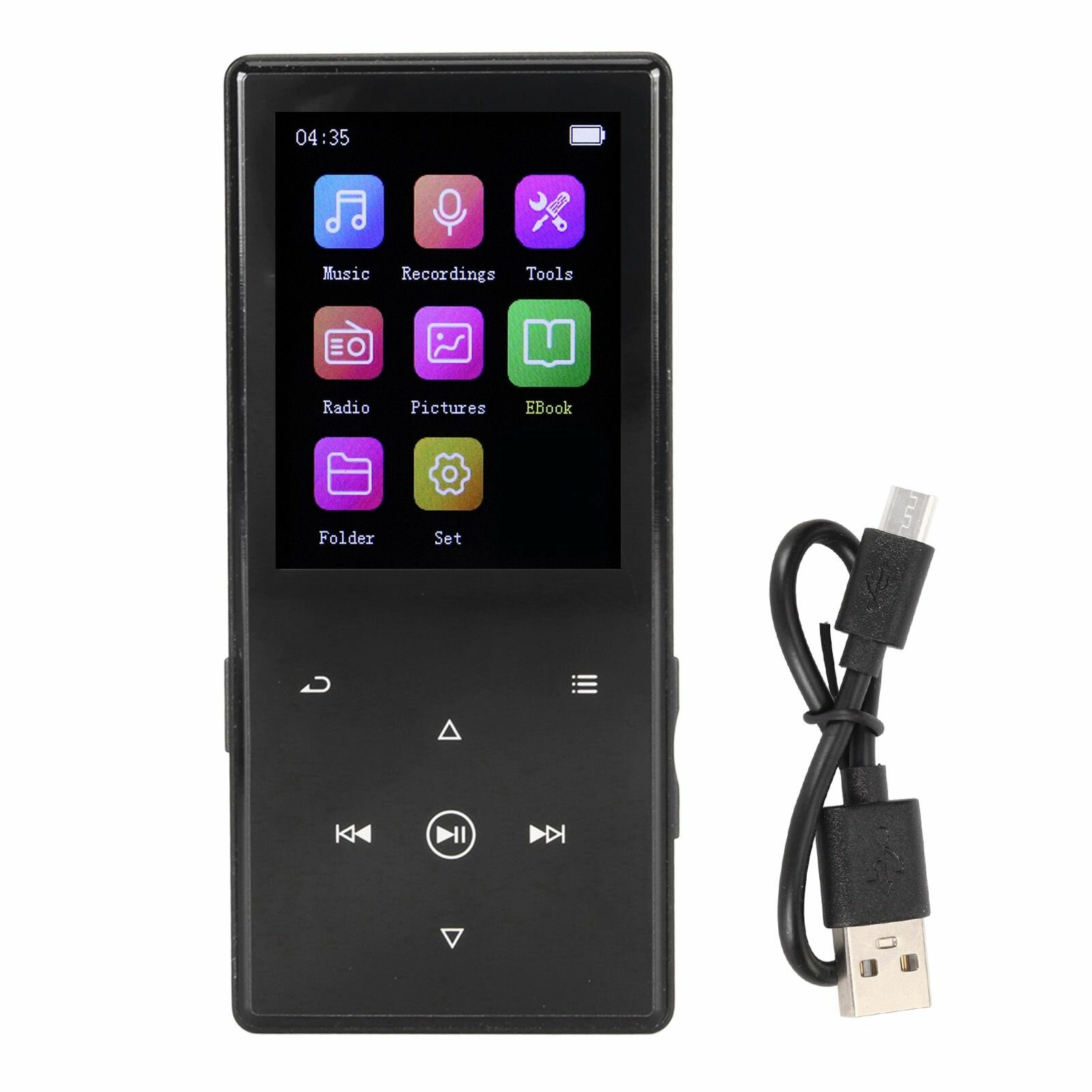 MP3-плеер, Hi-Fi, шумоподавление, электронная книга, цветной экран, 16 ГБ