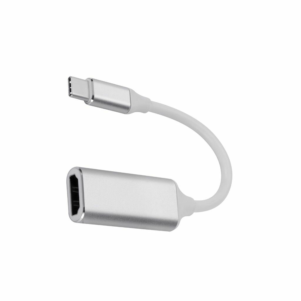 Конвертер typec в hdmi кабель-адаптер USBC для мобильного телефона и ноутбука-серебристый
