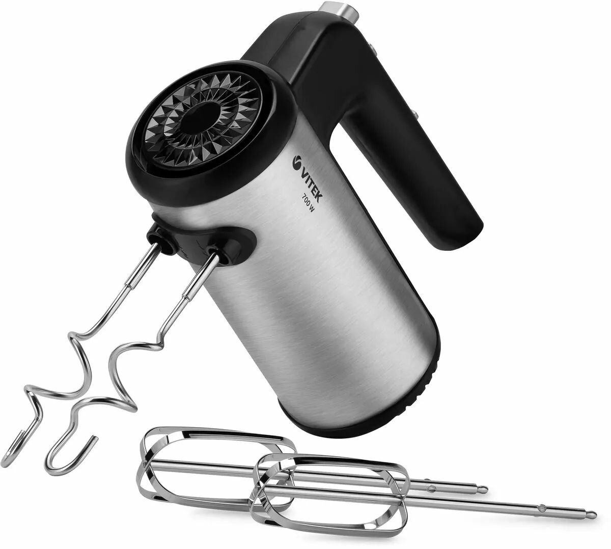 Миксер VITEK Metropolis VT-1411, мощность 700 Вт, 5 скоростей, 2 насадки
