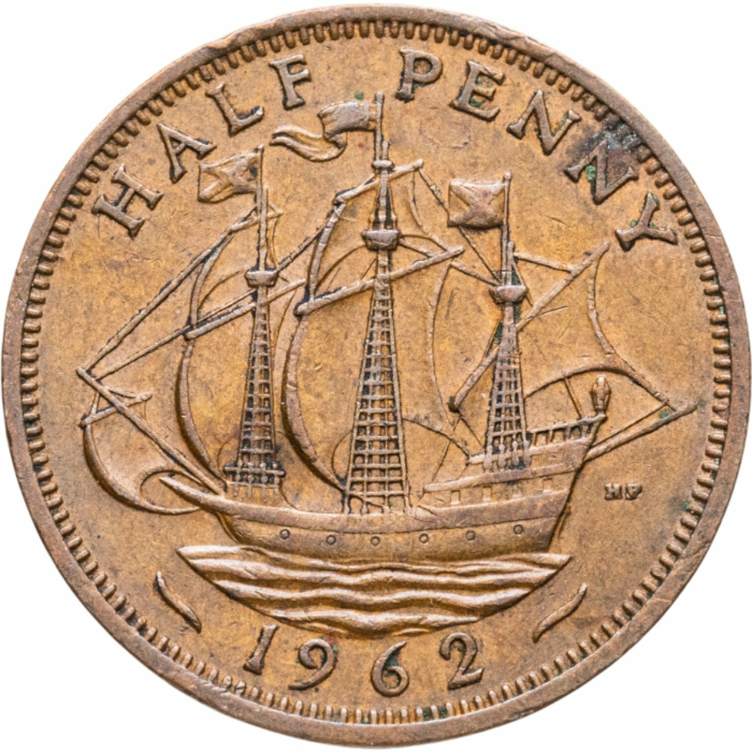 Великобритания 1/2 пенни (penny) 1962