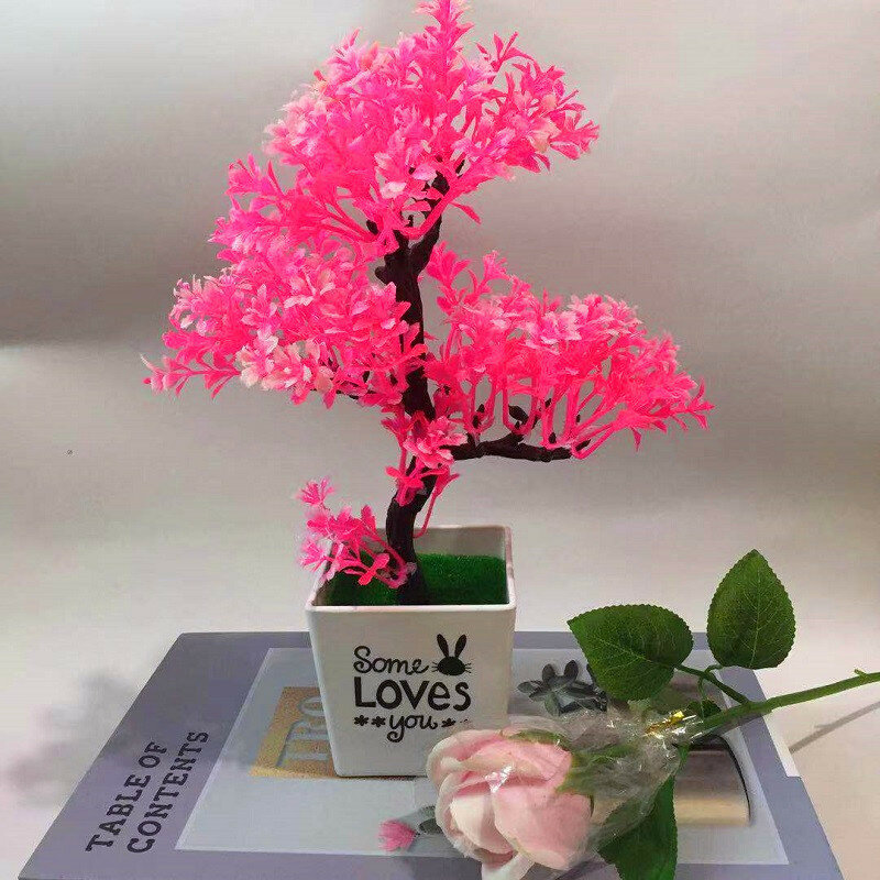 Украшение веточка персика пластик для оформления мероприятий и фотографий розовая