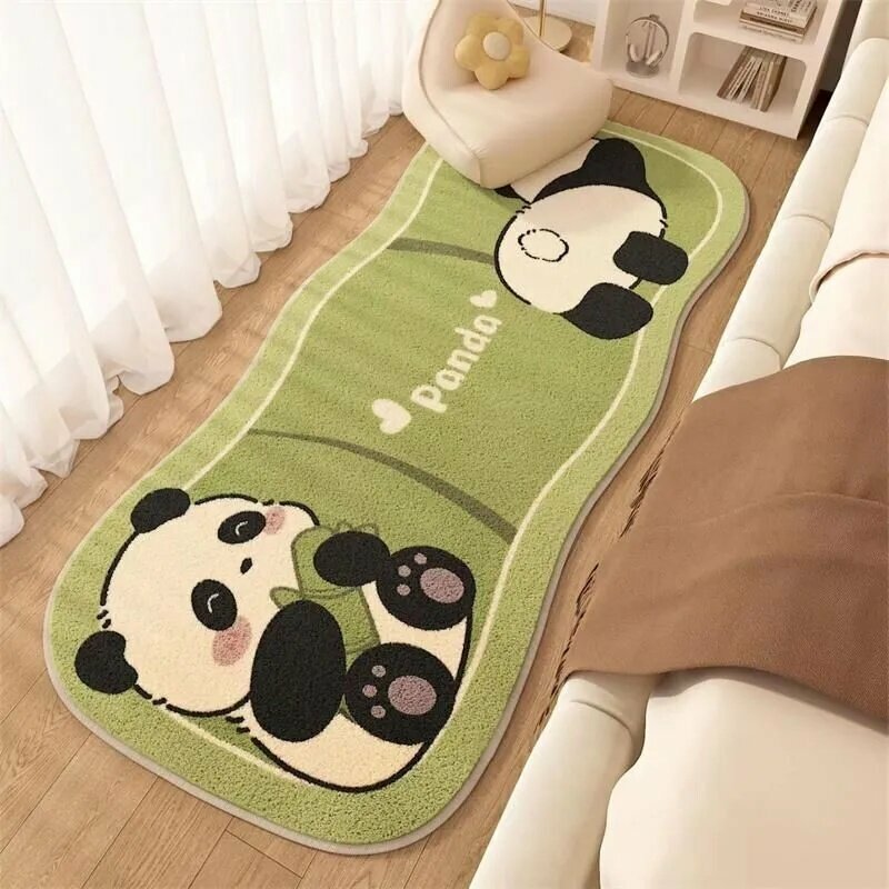 Oriental Carpet Коврик прикроватный , Мультяшный kоврик прикроватный мягкий "Панда ест бамбук" 40x120 см