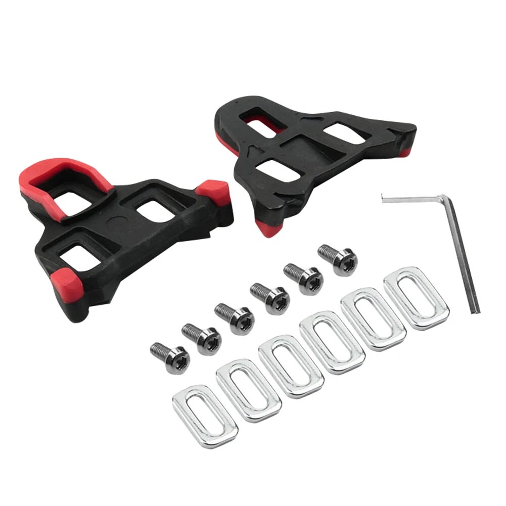 Пластиковые самоблокирующиеся педали для шоссейных велосипедов 2Pcs Red