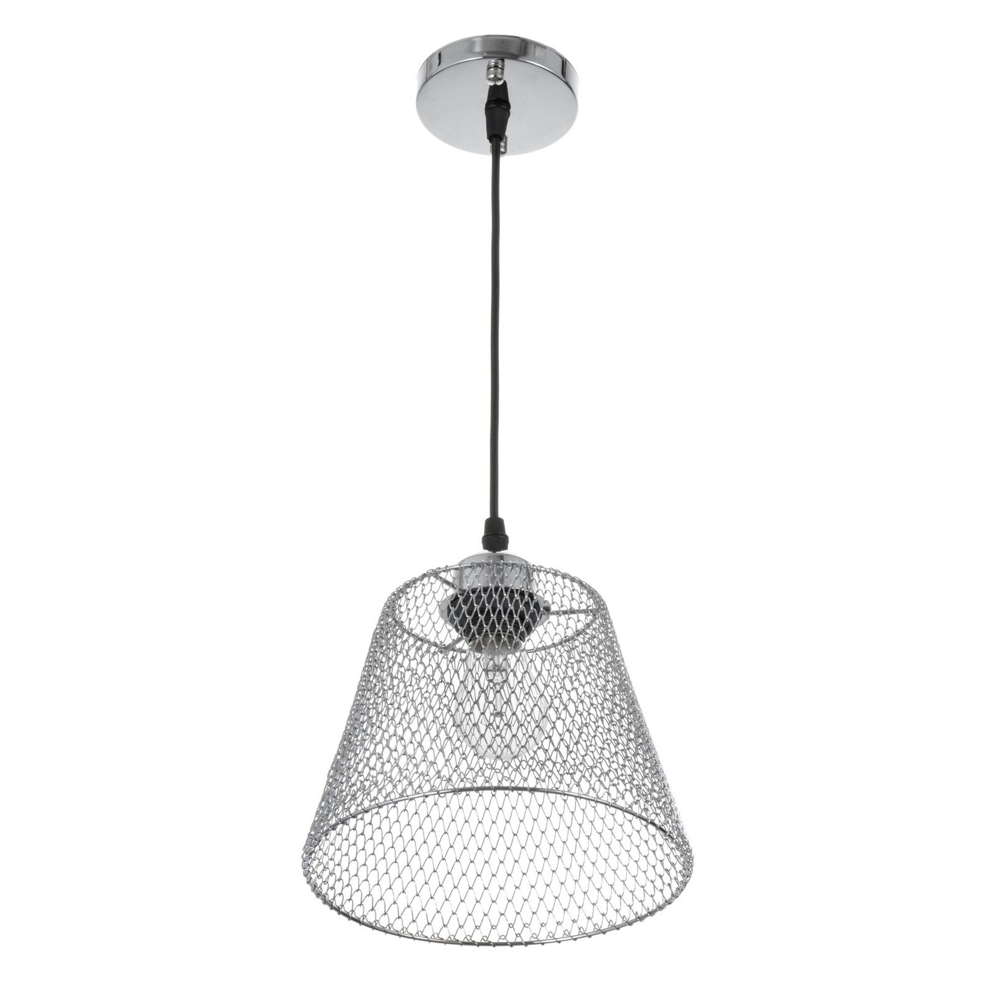 Светильник BayerLux "Фиш", 20 х 20 х 16-116 см, Е27, 40 Вт, хром