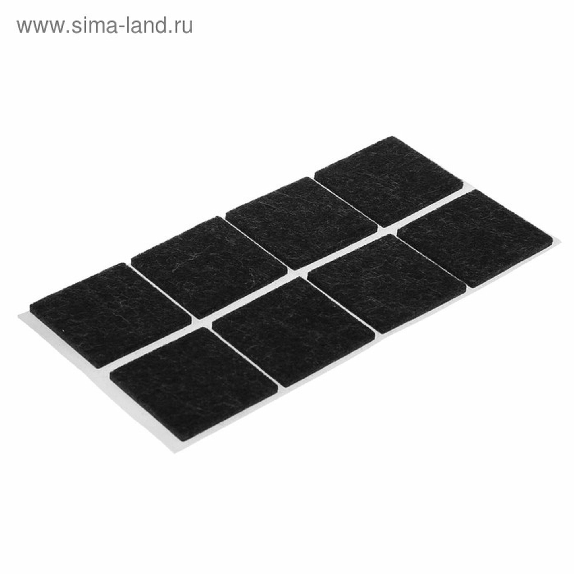 Накладка мебельная тундра, 40 х 40 мм, квадратная, черная, 8 шт. 2942275