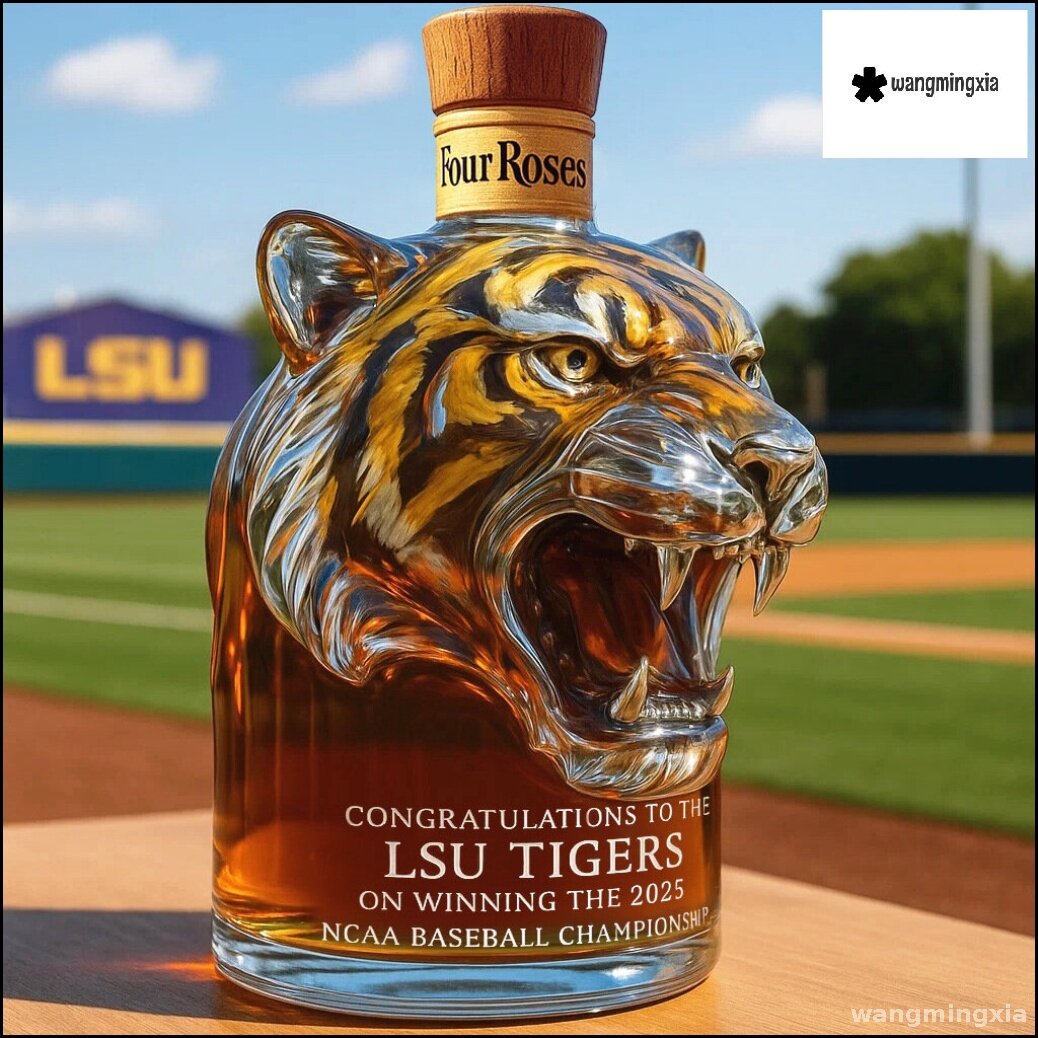 Эксклюзивная бутылка 300 мл для напитков из стекла с тигром，