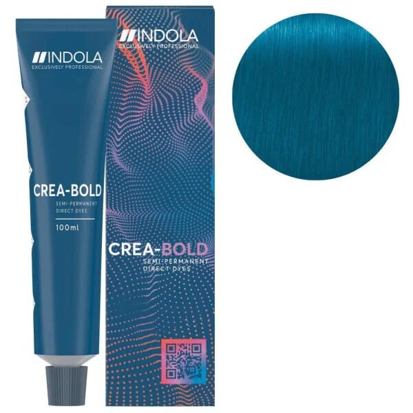 Indola Crea-Bold TURQOISE BLUE Полуперманентная тонирующая крем-краска для волос 100мл
