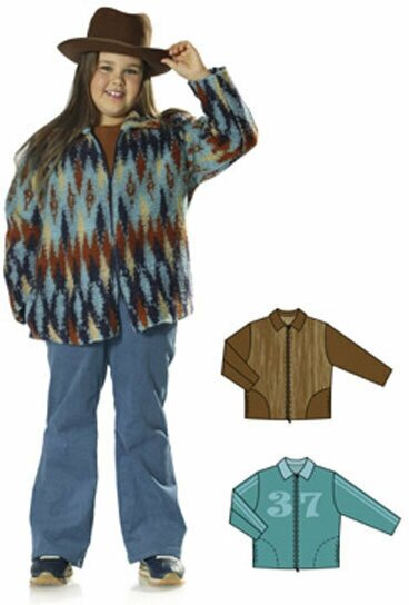 Выкройка Burda 9686 Куртка для девочки (для полных детей)