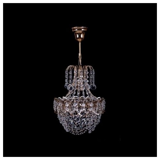 Люстра Гусь-Хрустальный Кухонный подвес Катерина №4, хрустальный, Е27, 60 Вт, кол-во ламп: 1 шт, цвет арматуры: золото