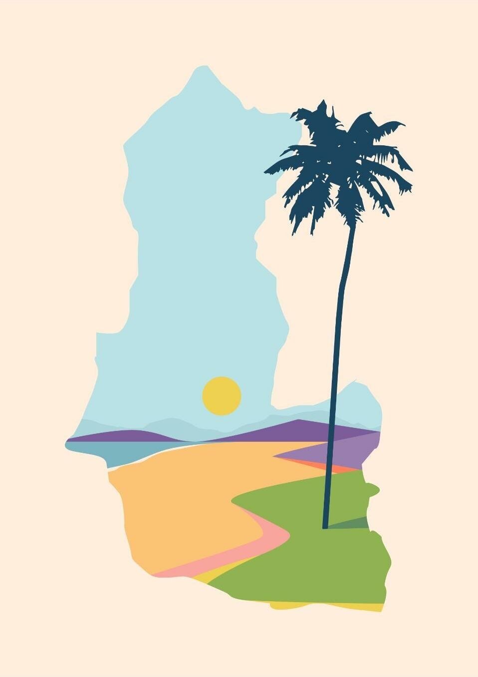 Постер / Плакат / Картина Природа - Восход солнца у моря 40х50 см в подарочном тубусе