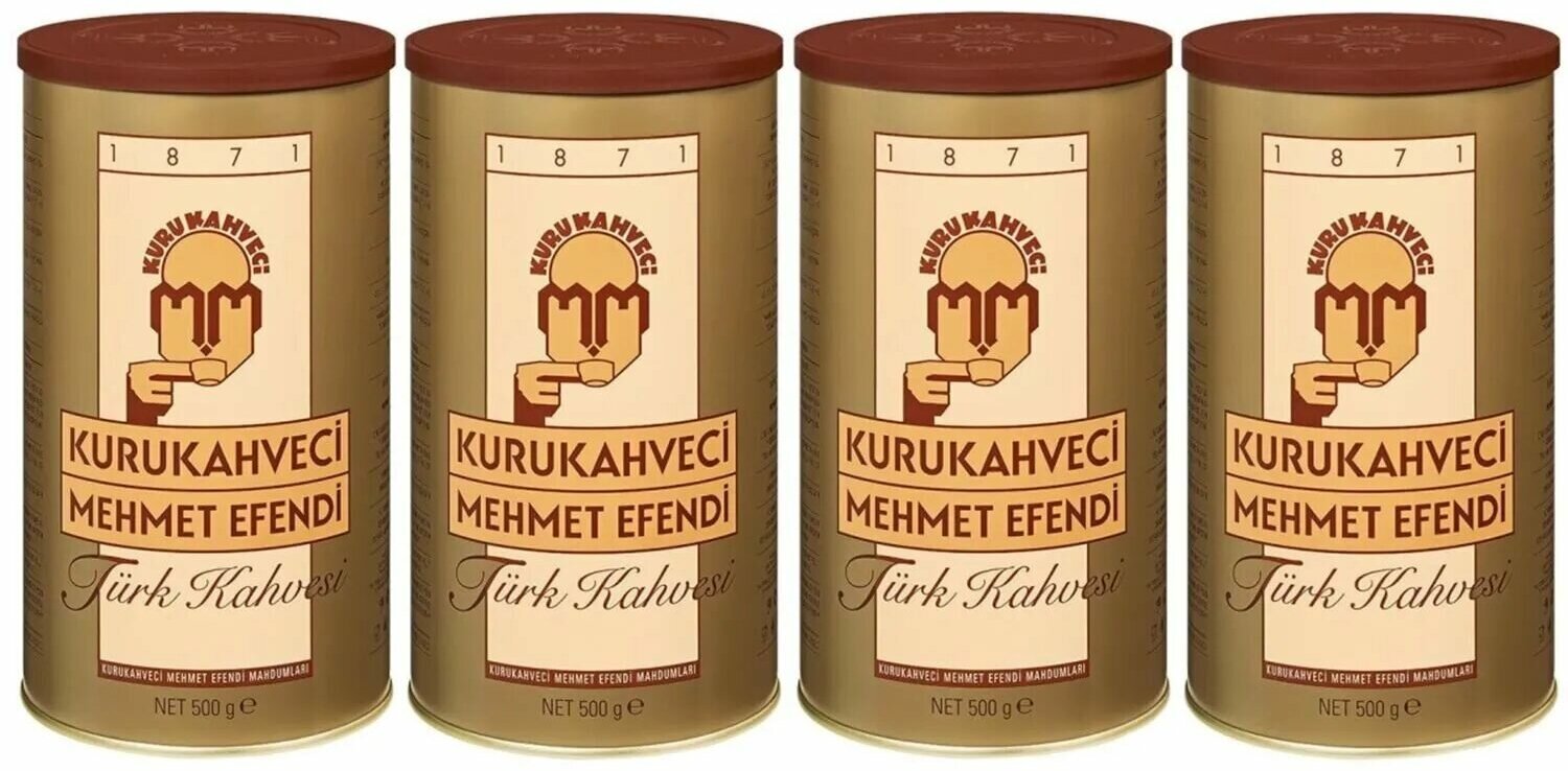 Кофе молотый Kurukahveci Mehmet Efendi жестяная банка 500 гр 4 шт