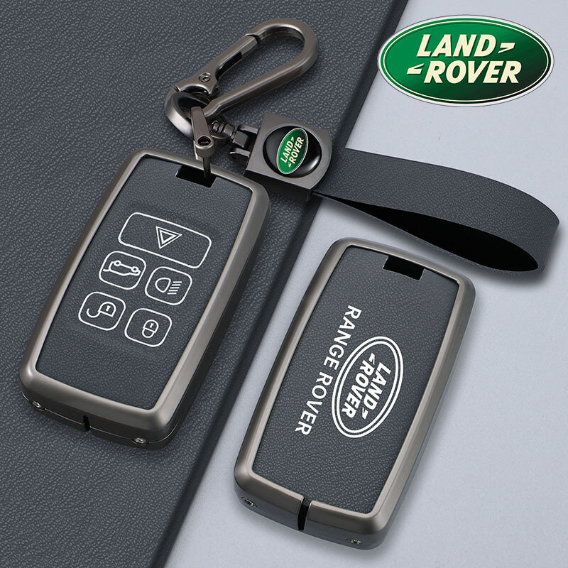 Чехол для ключа Land Rover Стандартный стиль Темно-зеленый с браслетом для Range Rover Sport Evoque Discovery 4