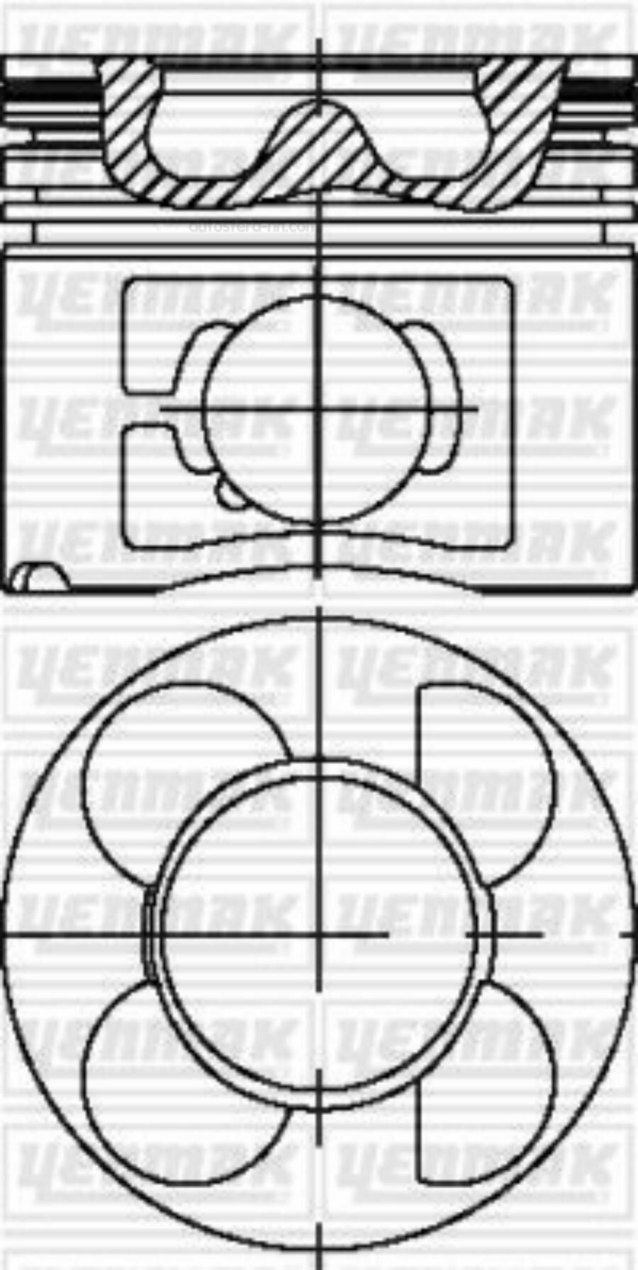 YENMAK 3104615000 поршень в сборе! поршень+кольца d84 STD\ BMW E46/E39/E38/X5 3.0D M57 98>