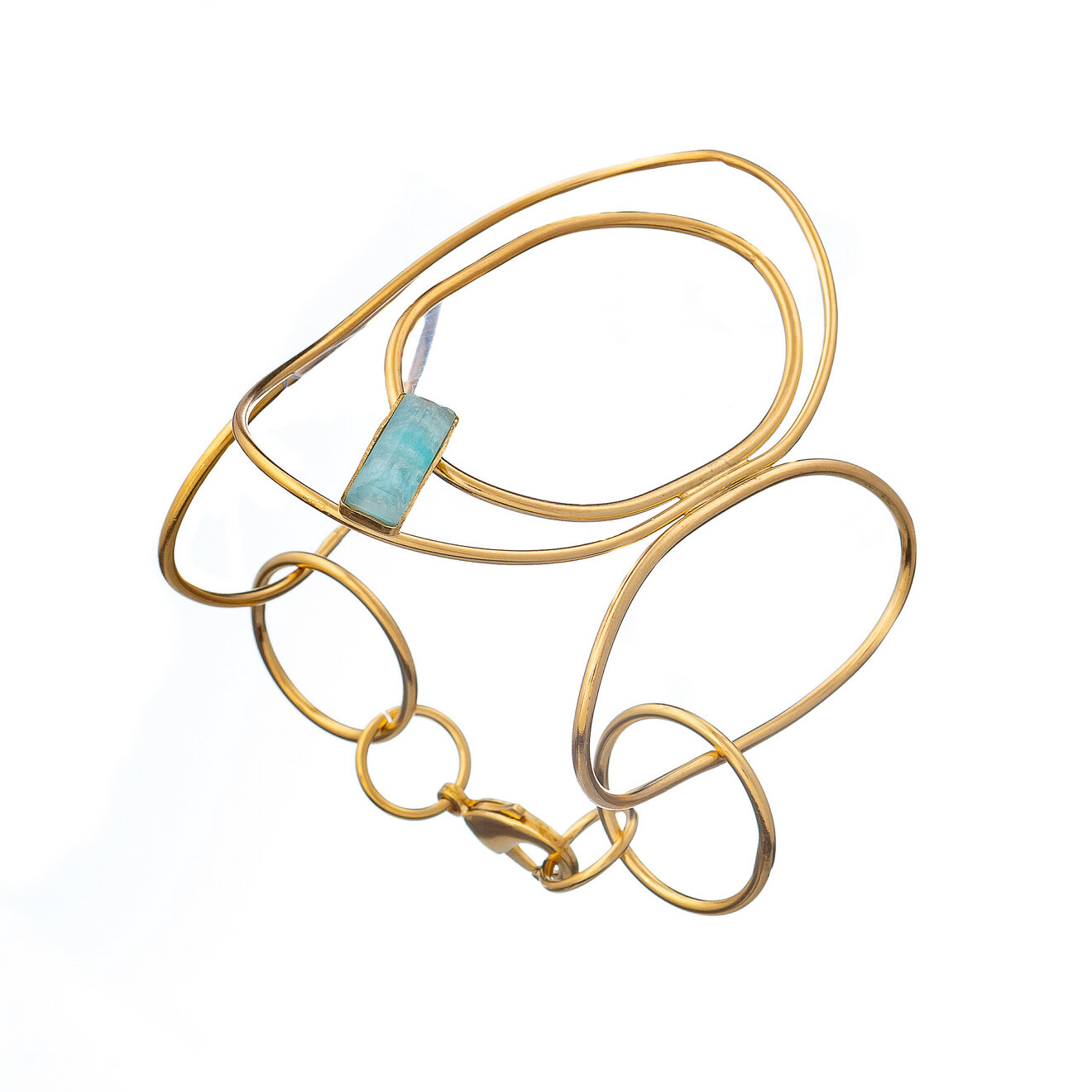 Жесткий браслет, амазонит